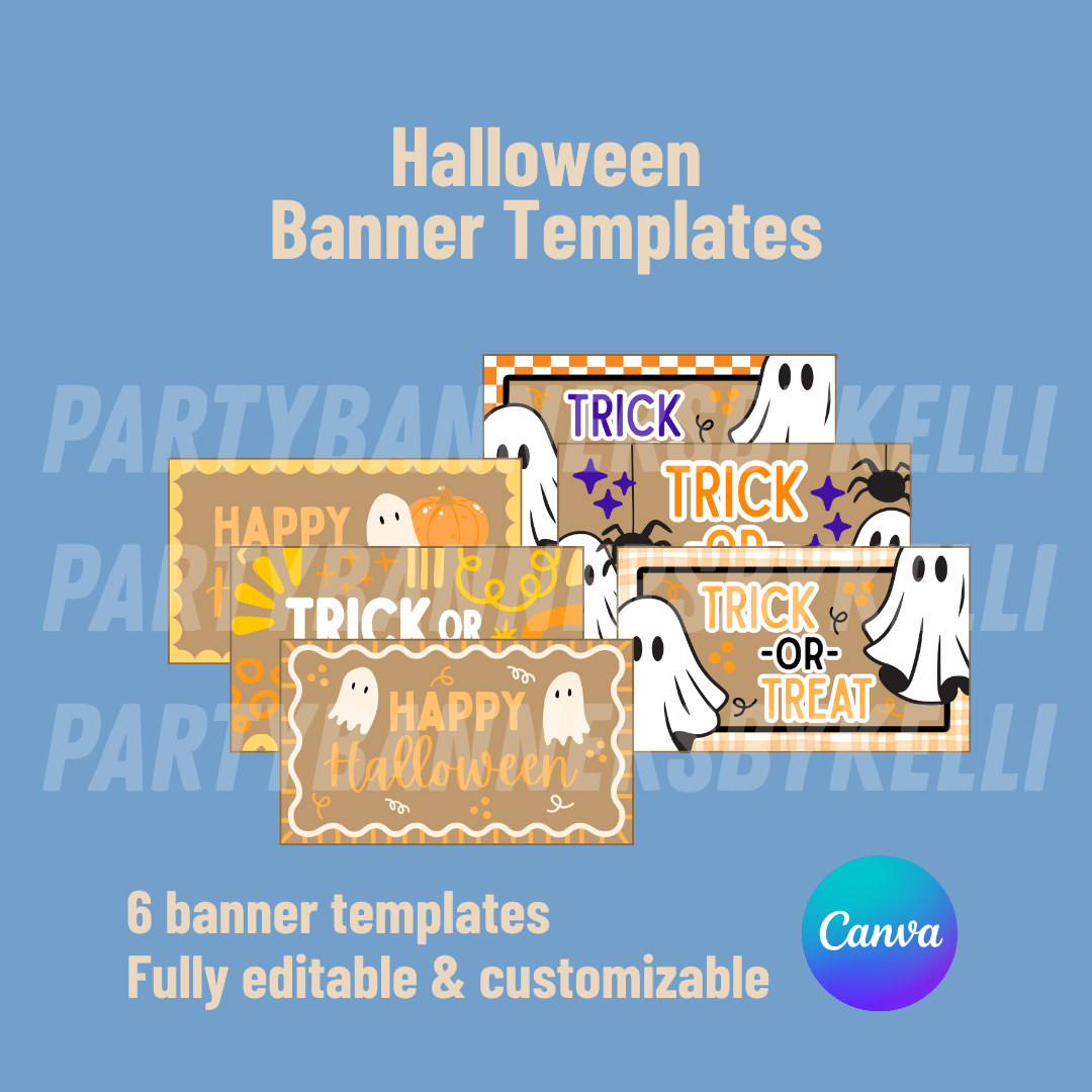Halloween Banner Templates – Party Banners by Kelli