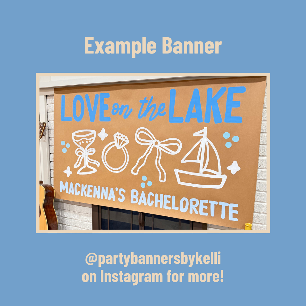Love on the Lake Bachelorette Banner Templates – Party Banners by Kelli