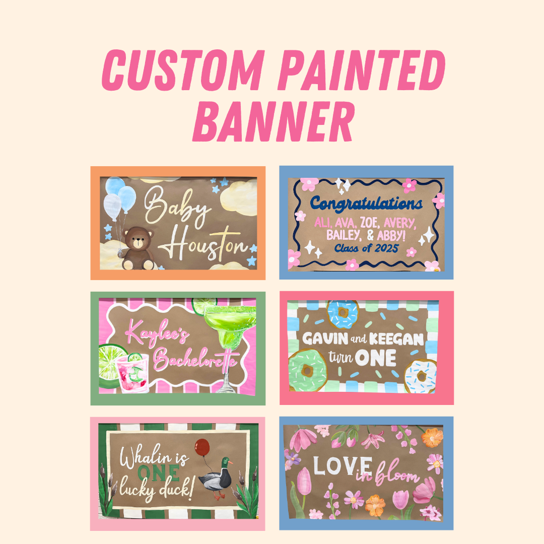 * Custom Handpainted Banner * – Party Banners by Kelli