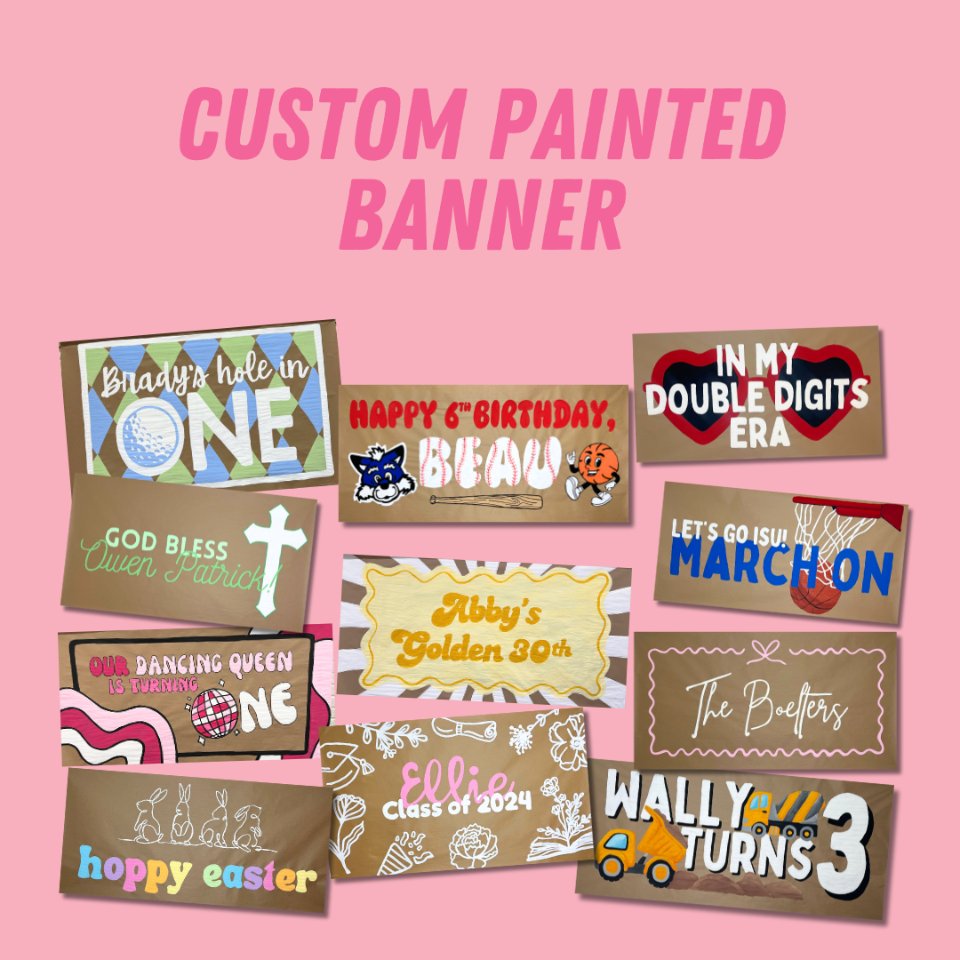 * Custom Handpainted Banner * – Party Banners by Kelli