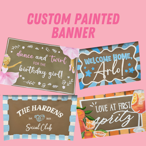 * Custom Handpainted Banner * – Party Banners by Kelli