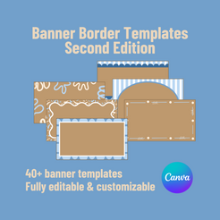 Double Banner Border Bundle Templates – Party Banners by Kelli